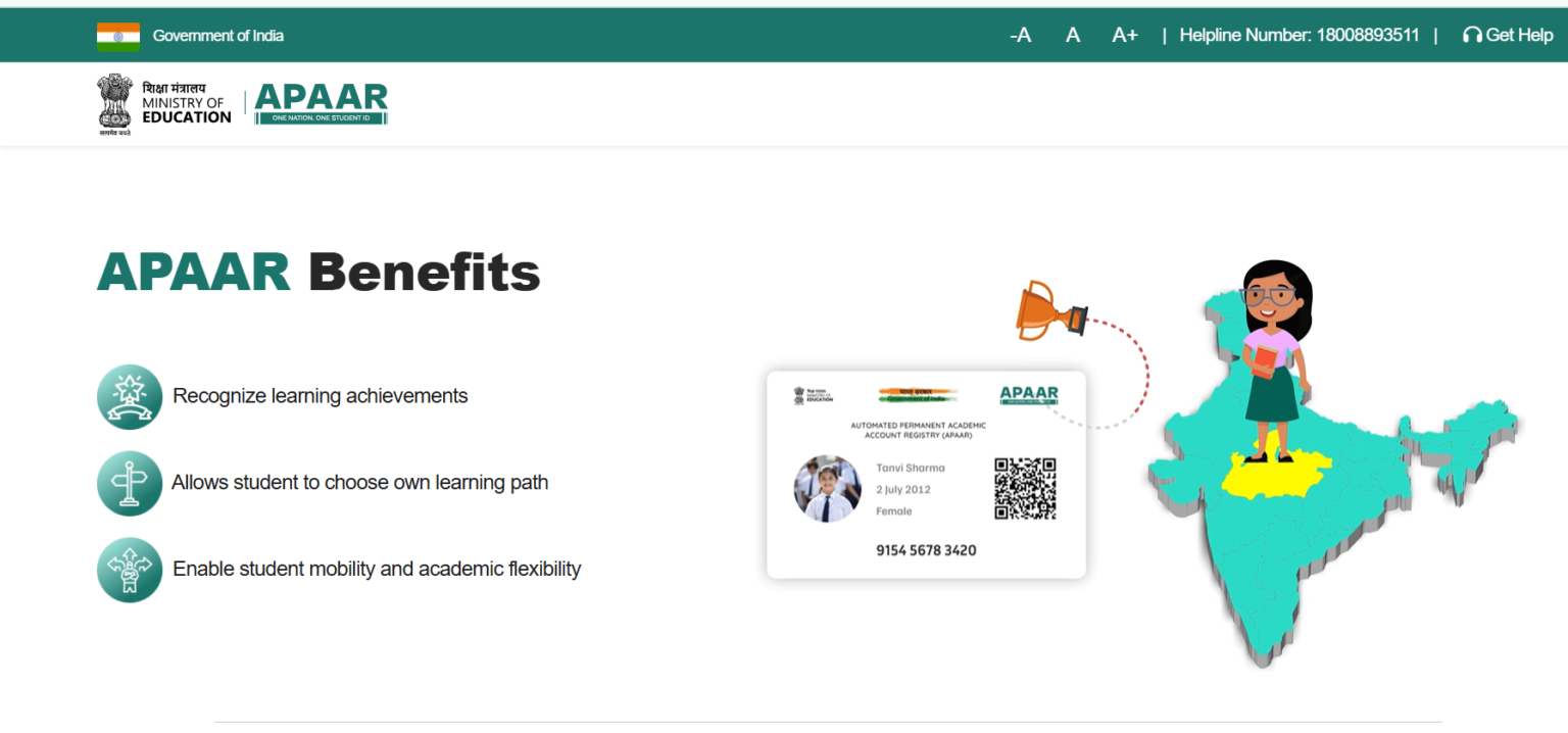 APAAR ID Registration and Download: Must be Integrated APAAR ID with ...